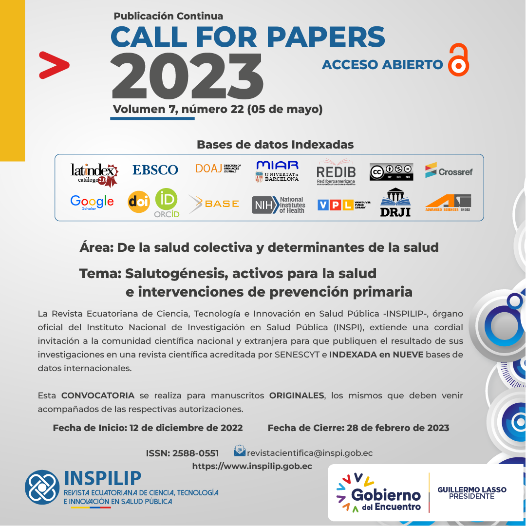 Revista Científica INSPILIP abre convocatoria para la postulación de artículos científicos 2023 ...